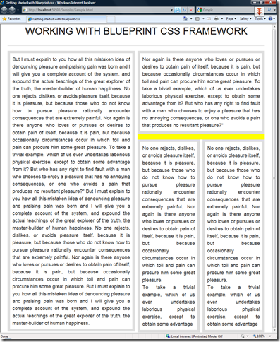 Musings of a Software Developer: Working with Blueprint CSS Framework!